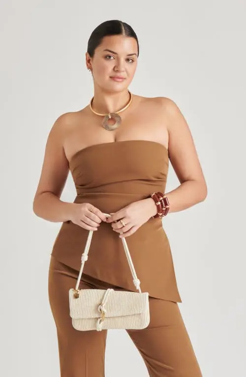Dolce Vita Alice Raffia Shoulder Bag - Natural