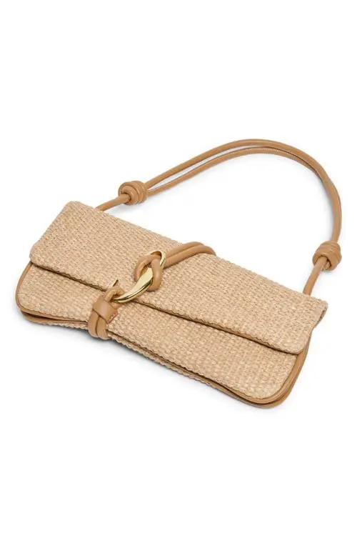 Dolce Vita Alice Raffia Shoulder Bag - Tan