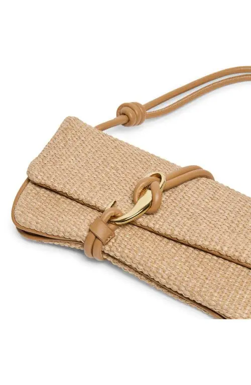 Dolce Vita Alice Raffia Shoulder Bag - Tan