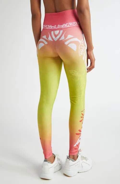 PAOLINA RUSSO Print Mesh Leggings