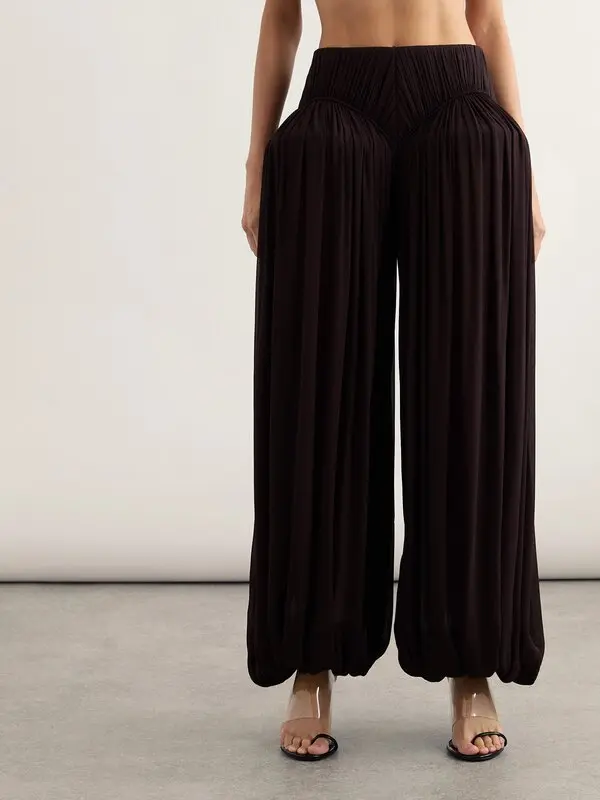 Alaïa Pleated Crepe Balloon Pants