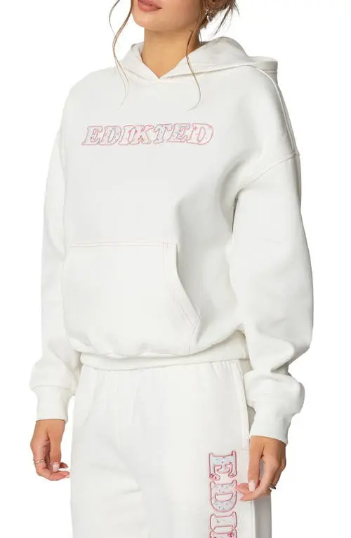 EDIKTED Mili Logo Hoodie - White