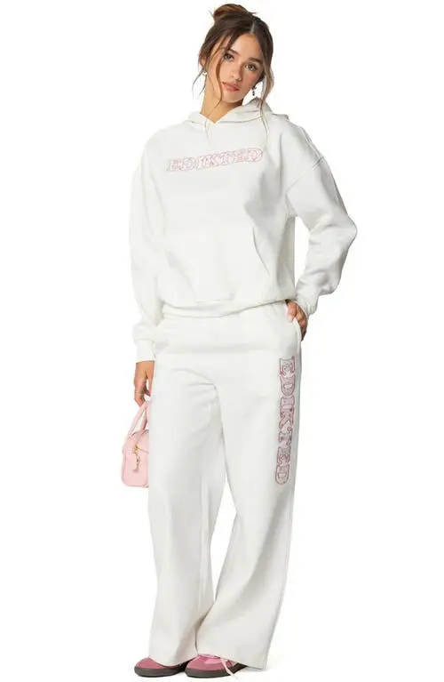 EDIKTED Mili Logo Hoodie - White