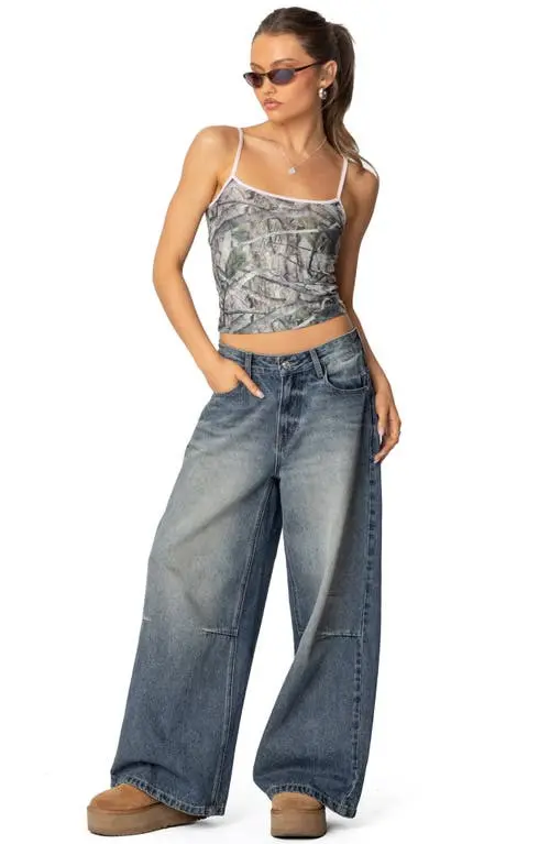EDIKTED Camouflage Print Crop Camisole