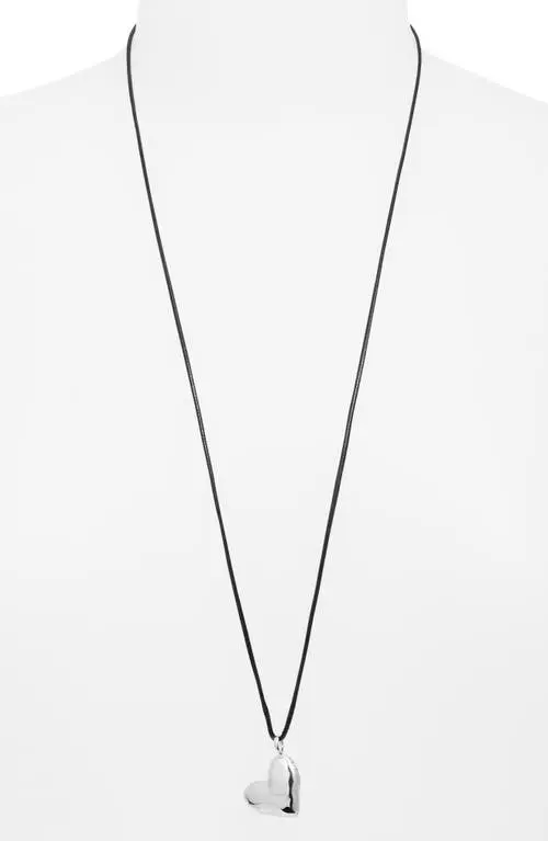 Monica Vinader Heart Locket Cord Necklace - Sterling Silver