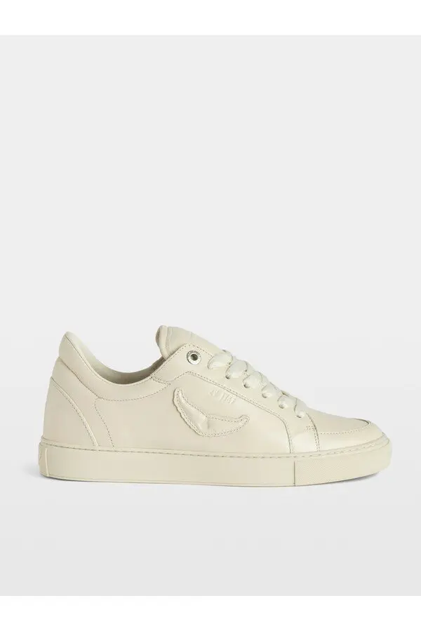 Zadig&Voltaire Vintage-effect Leather Sneakers - Natural