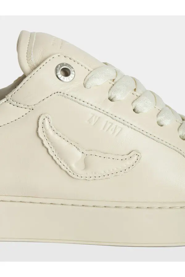 Zadig&Voltaire Vintage-effect Leather Sneakers - Natural