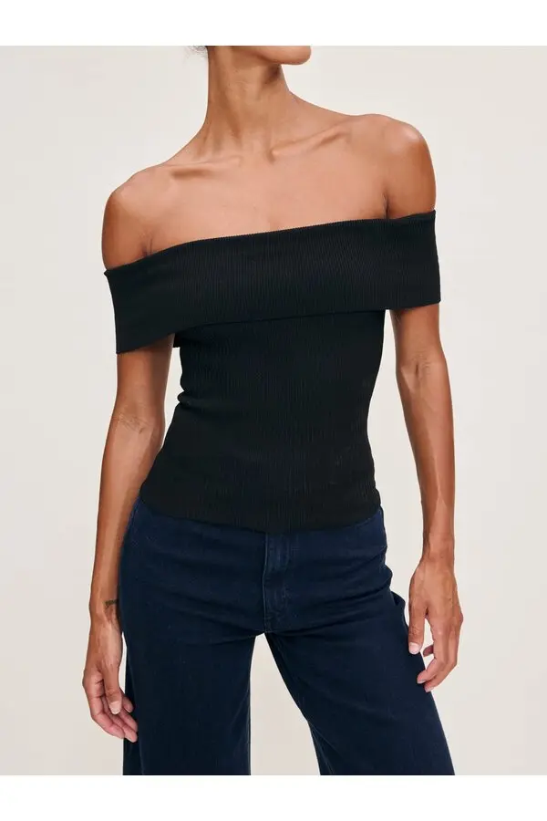 DL1961 Off Shoulder Rib Top