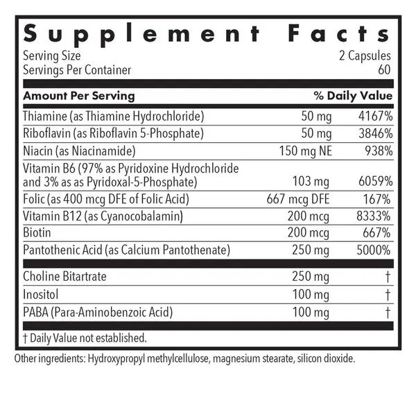 ALLERGY RESEARCH GROUP Super Vitamin B Complex 120 Capsules