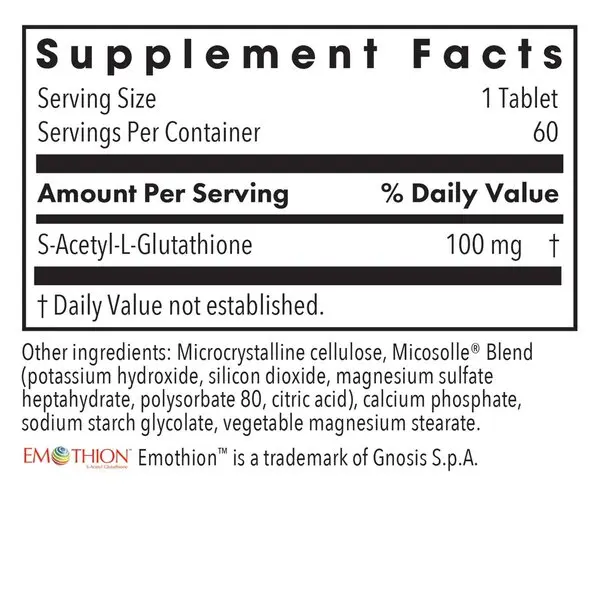 ALLERGY RESEARCH GROUP Acetyl L-glutathione 60 Tablets