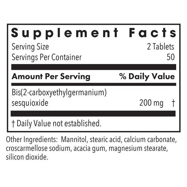 ALLERGY RESEARCH GROUP Organogermanium 100 Tablets