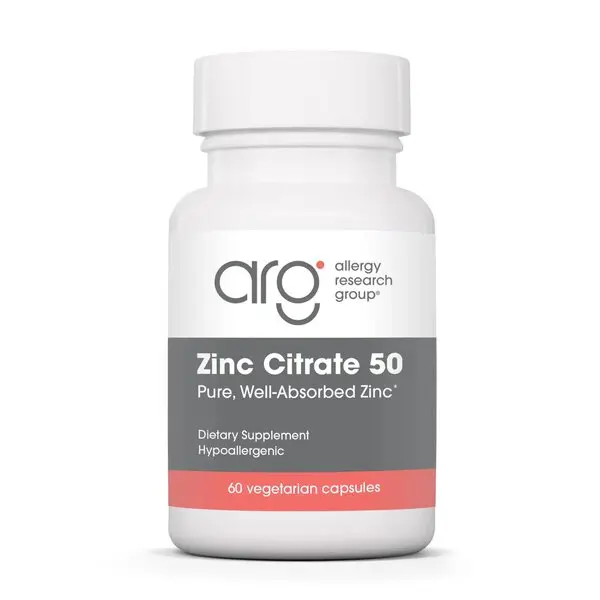 ALLERGY RESEARCH GROUP Zinc Citrate 50mg 60 Capsules - One-color