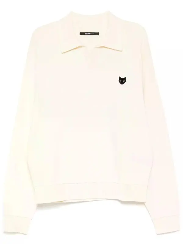 SONGZIO Emblem Open-collar Jumper - Neutrals