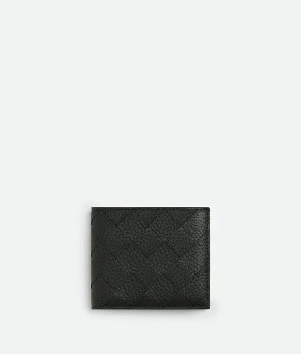 BOTTEGA  VENETA Intrecciato Bi-fold Wallet - Dark Green