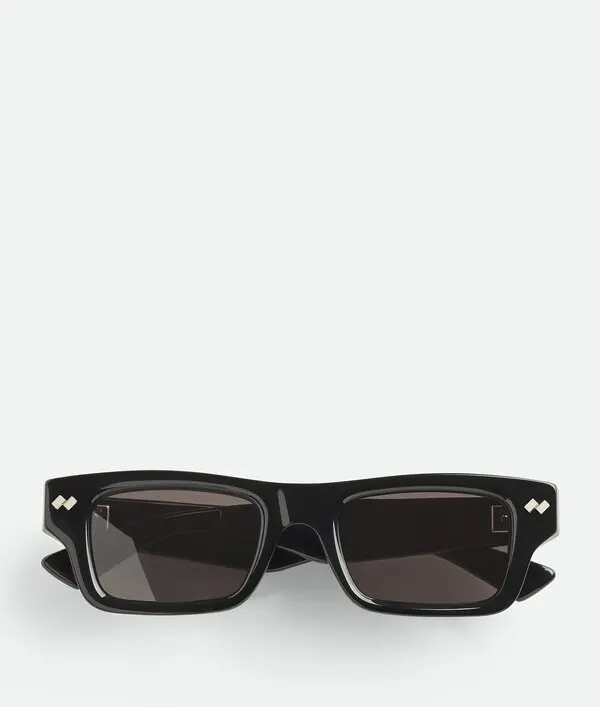 BOTTEGA  VENETA Bottega Veneta Square Frame Sunglasses - Black/grey