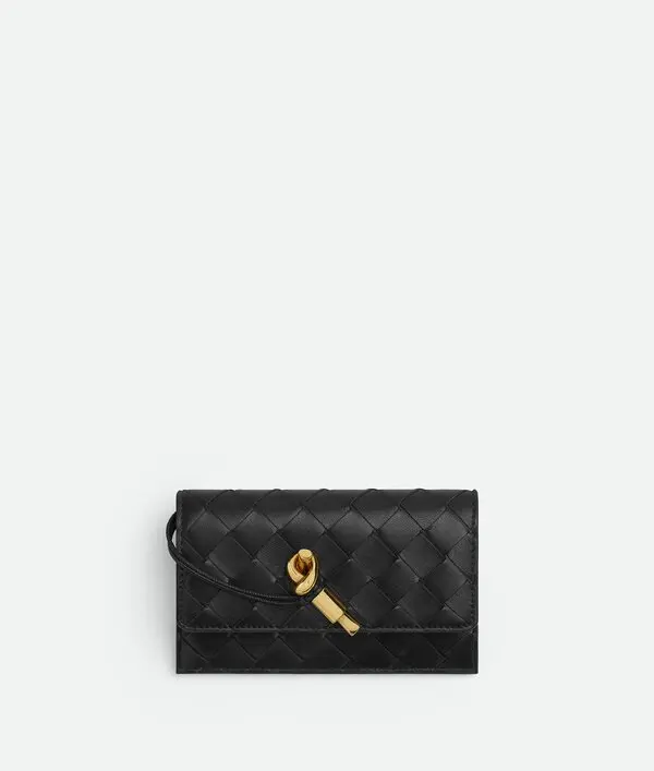 BOTTEGA  VENETA Andiamo Zipped Card Case - Black
