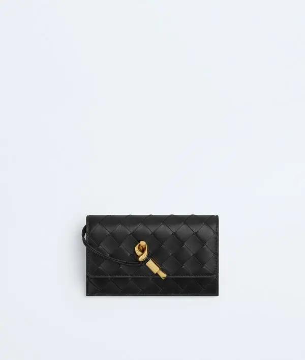 Bottega Veneta Andiamo Zipped Card Case - Black