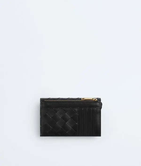 Bottega Veneta Andiamo Zipped Card Case - Black