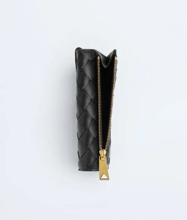 Bottega Veneta Andiamo Zipped Card Case - Black