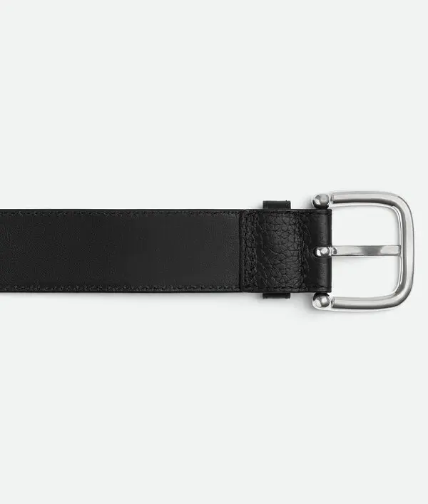 Bottega Veneta Intrecciato Taurillon Belt - Black