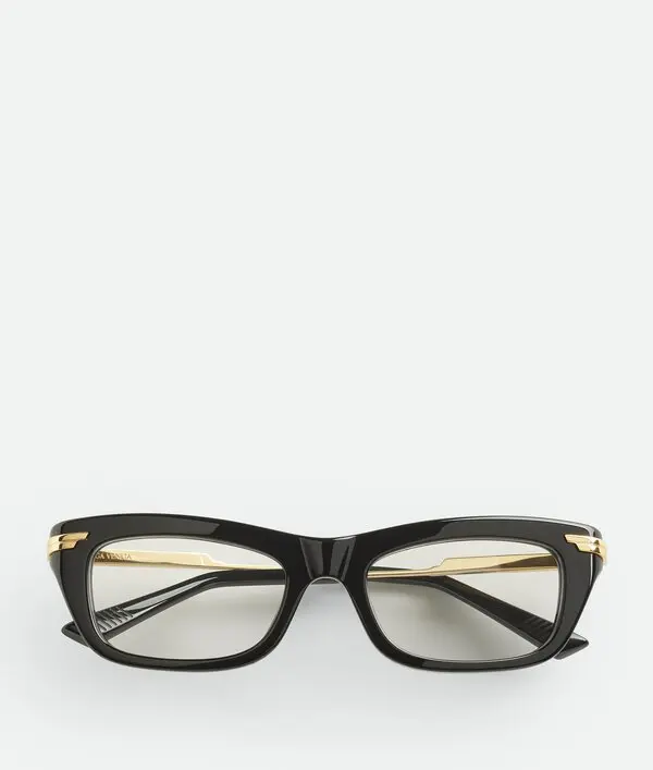 BOTTEGA  VENETA Bottega Veneta Rectangular Eyeglasses - Black/transparent