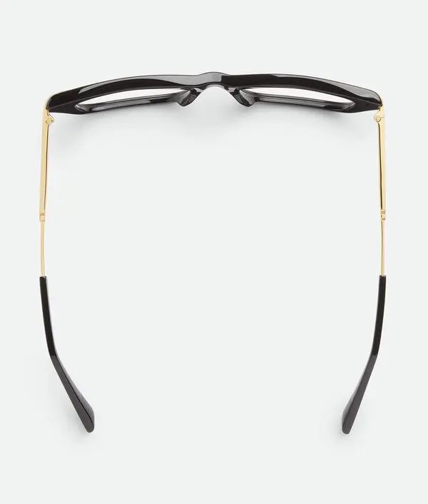 Bottega Veneta Classic Rectangular Eyeglasses - Black/transparent