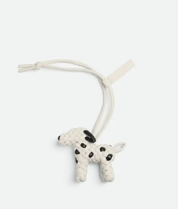 Bottega Veneta Dog Charm - White/Black | Editorialist