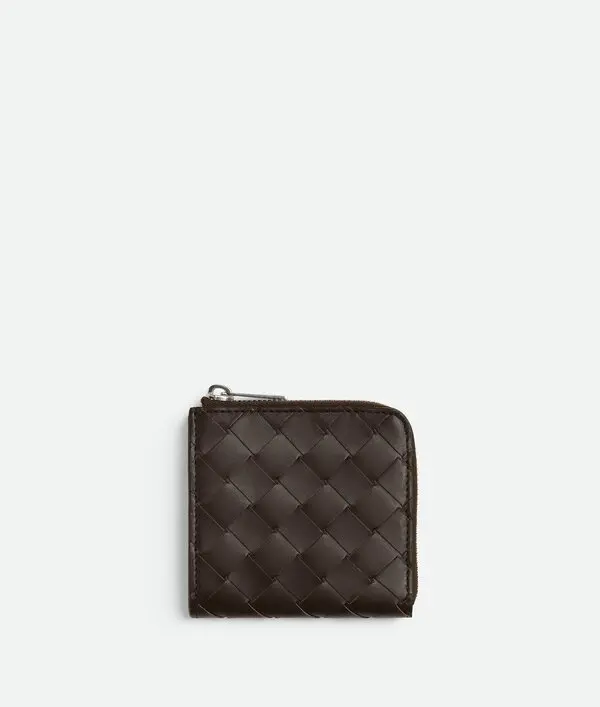 BOTTEGA  VENETA Intrecciato Square Zip Around Wallet - Fondant/matcha