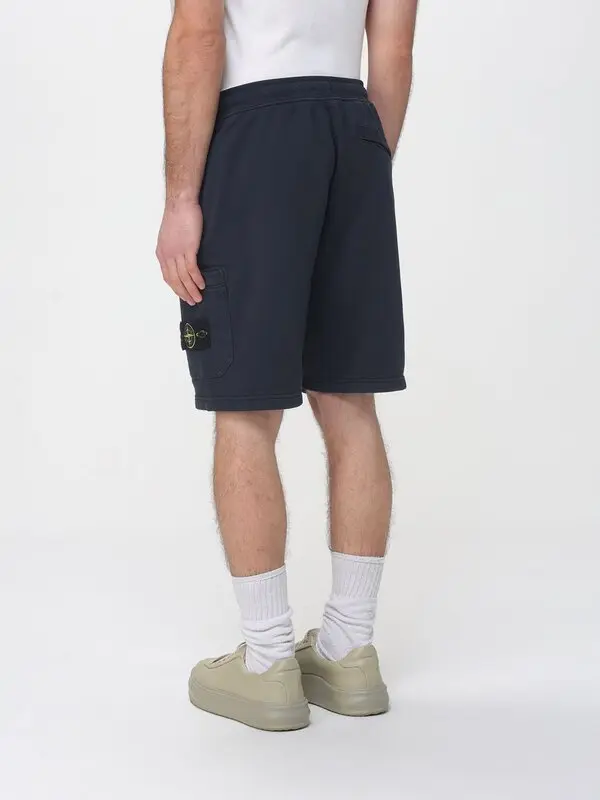 Stone Island Cotton Cargo Shorts - Blue