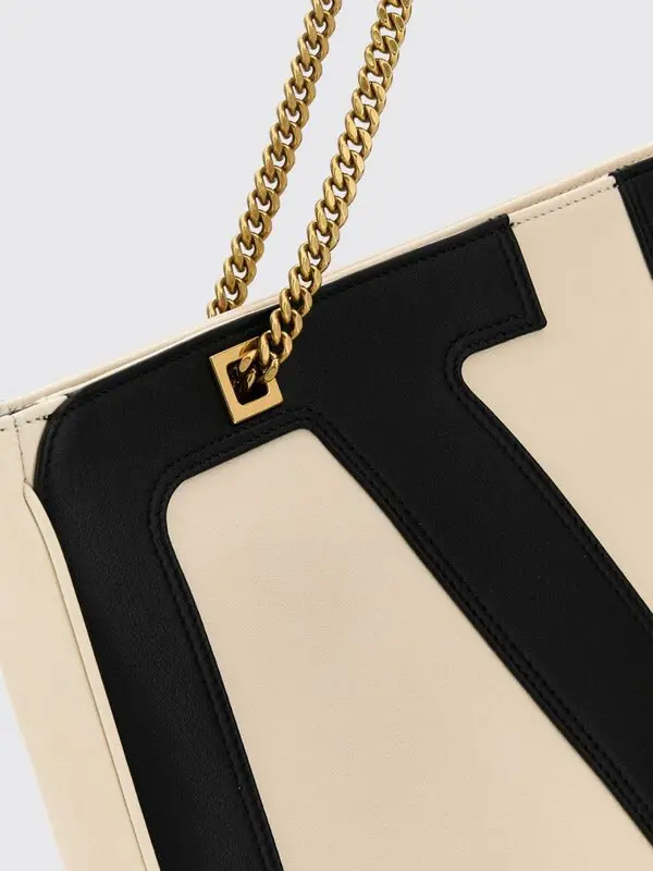 Valentino Garavani Tote Bag With Chain Strap - Butter