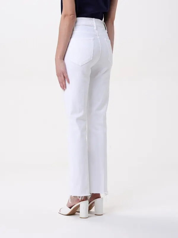 MOTHER Straight Leg Jeans With Raw Edge Hem