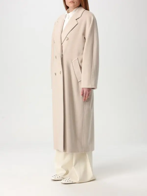 Max Mara Double Breasted Belted Coat - Sand