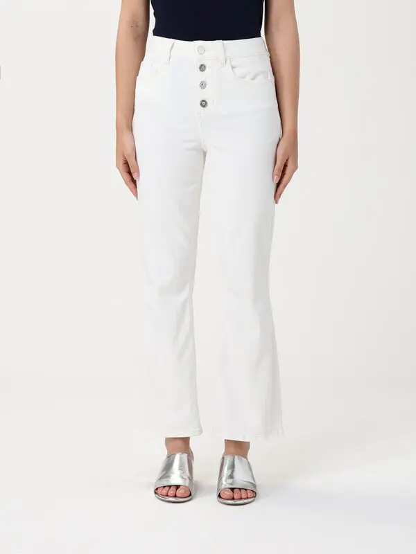 Liu Jo Button Detailed Jeans - White