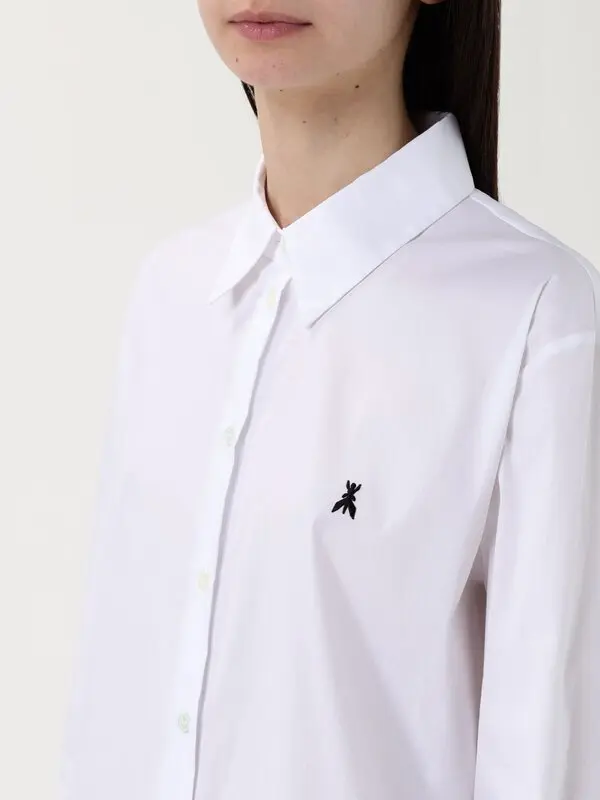 Patrizia Pepe Striped Shirt With Embroidered Logo