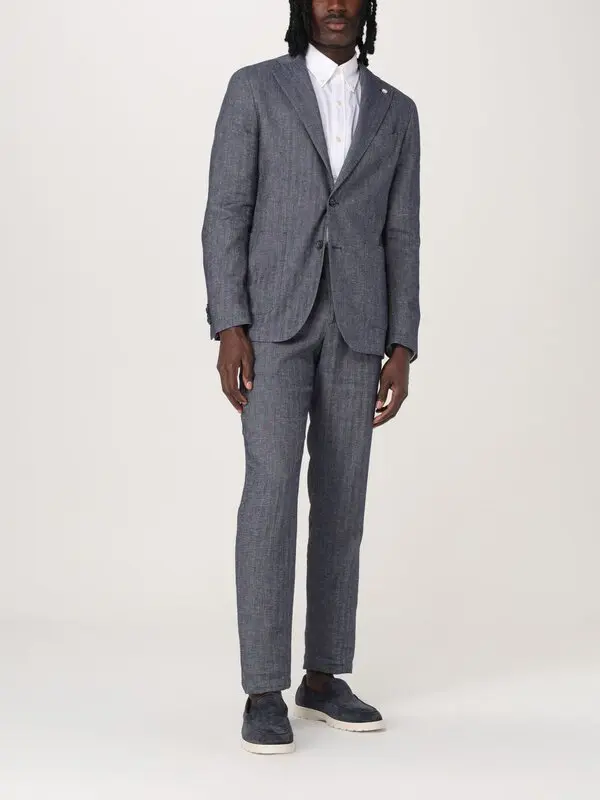 MANUEL RITZ Tailored Trousers - Blue