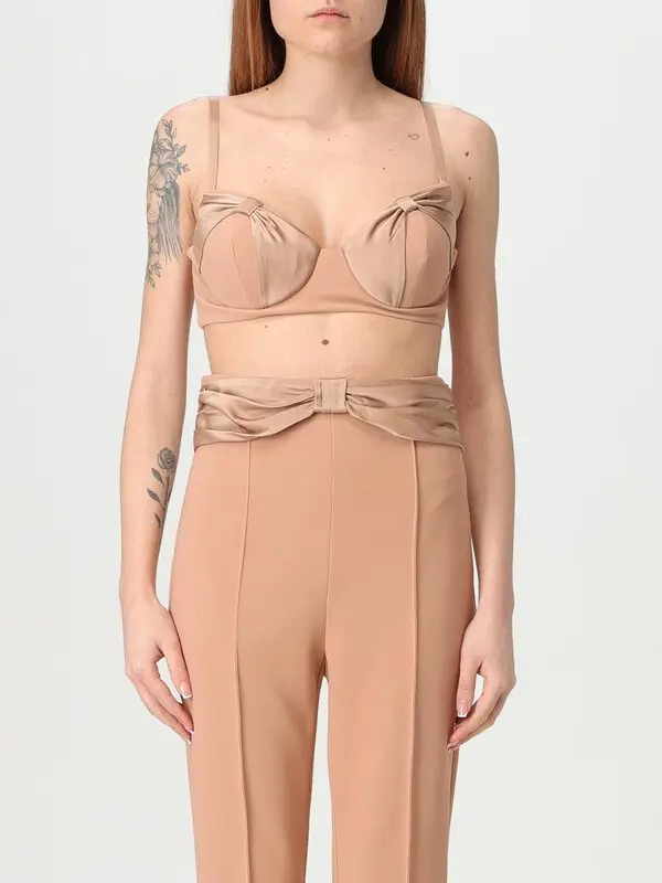 Elisabetta Franchi Fitted Top - Nude