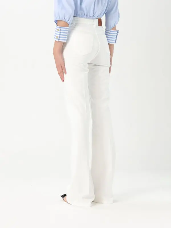 Elisabetta Franchi Straight Leg Jeans - White
