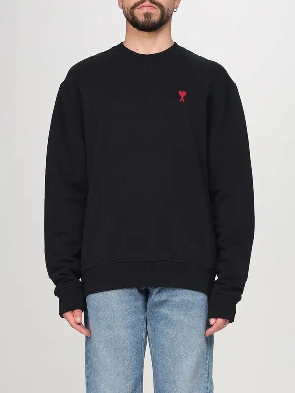 AMI Paris Embroidered Sweatshirt - Black