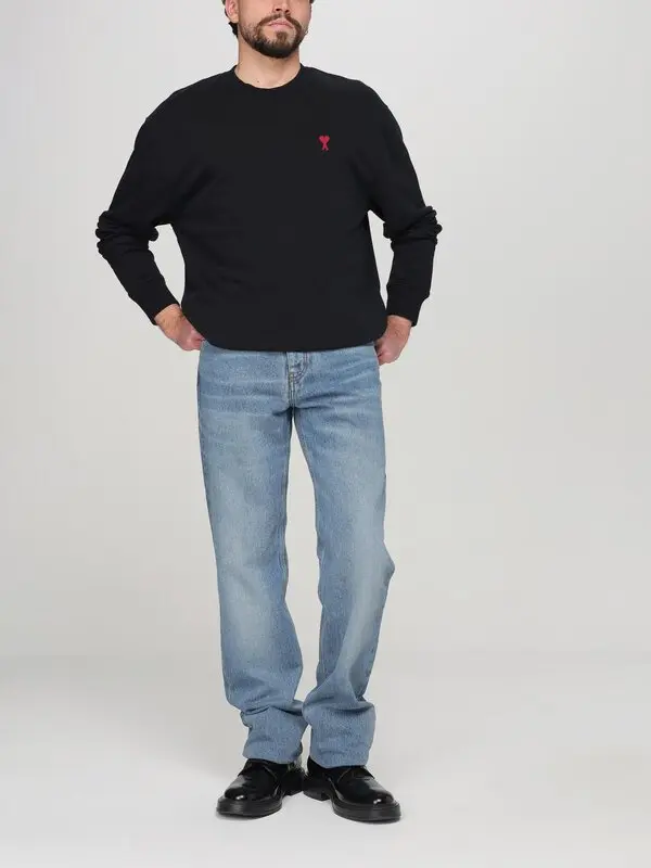 AMI Paris Embroidered Sweatshirt - Black