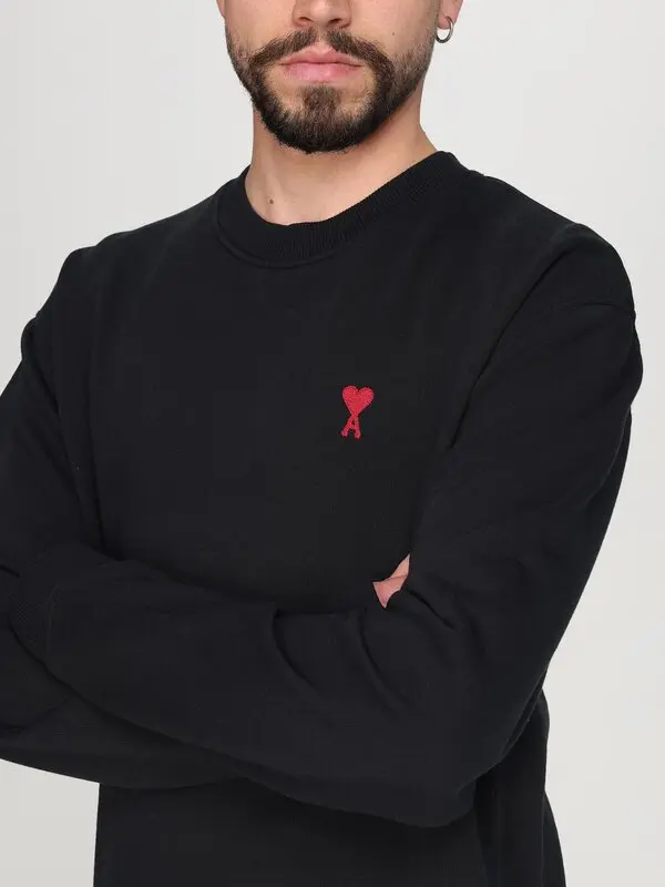 AMI Paris Embroidered Sweatshirt - Black