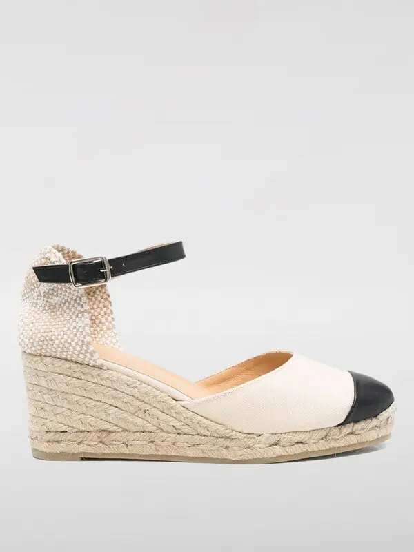 CastaÑer Wedge Espadrille Sandals - White