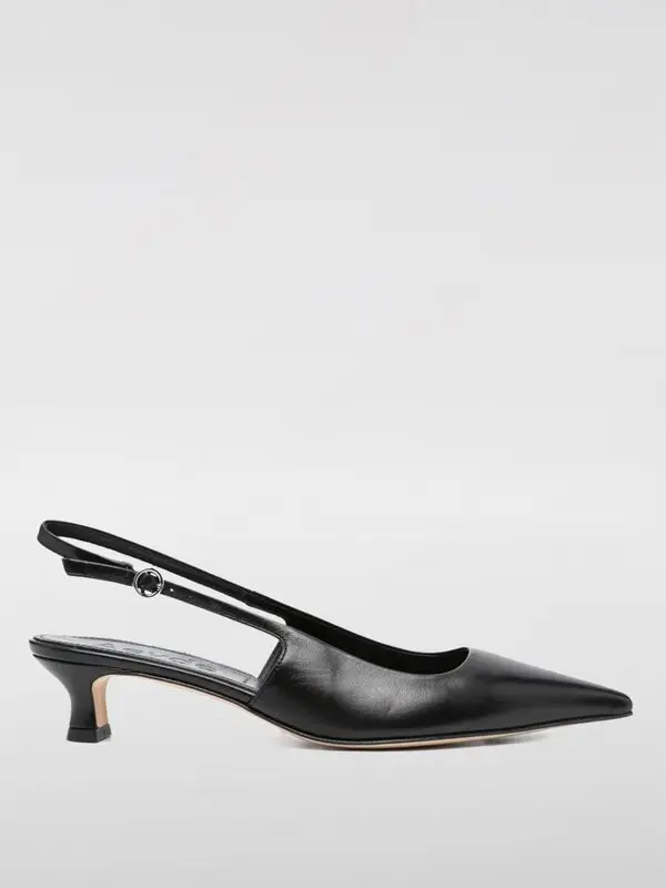 AeydĒ Catrina Smooth Leather Slingback Pumps - Black