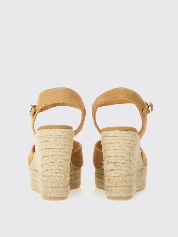 CastaÑer Heeled Espadrille Sandals - Beige