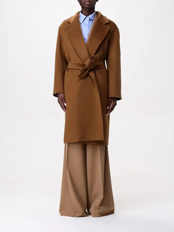 Max Mara Belted Wool Coat - Brown