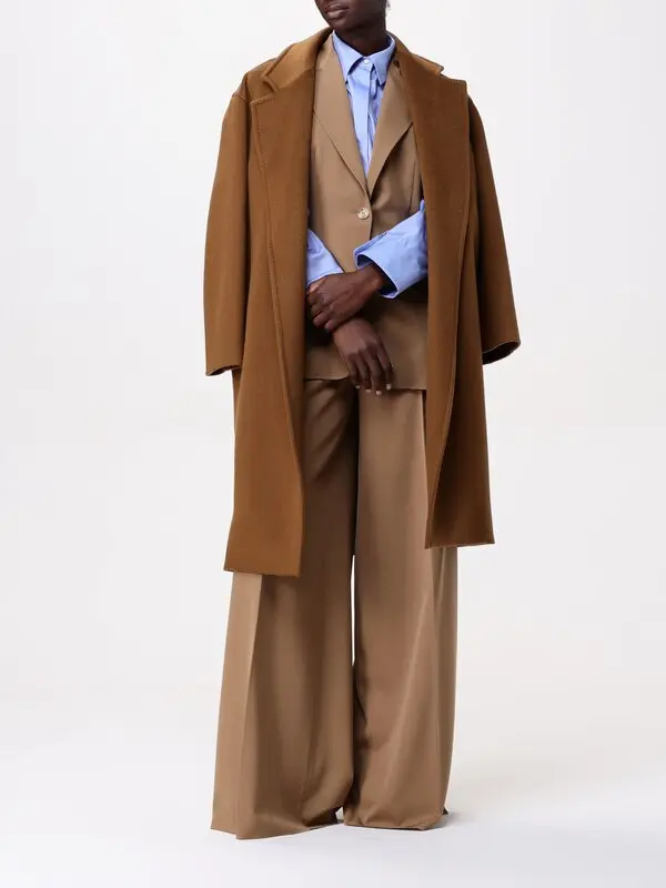 Max Mara Belted Wool Coat - Brown