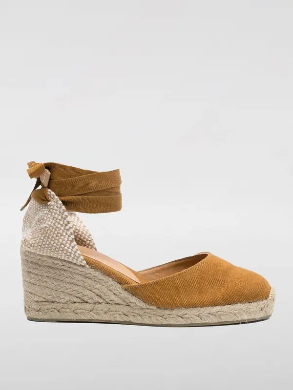 CastaÑer Espadrille Wedge With Tie Fastening - Rust