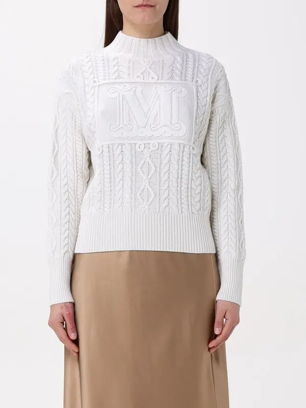 Max Mara Cable Knit Sweater - White