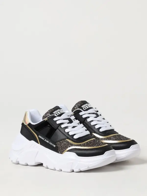 Versace Lace Up Sneakers - Black