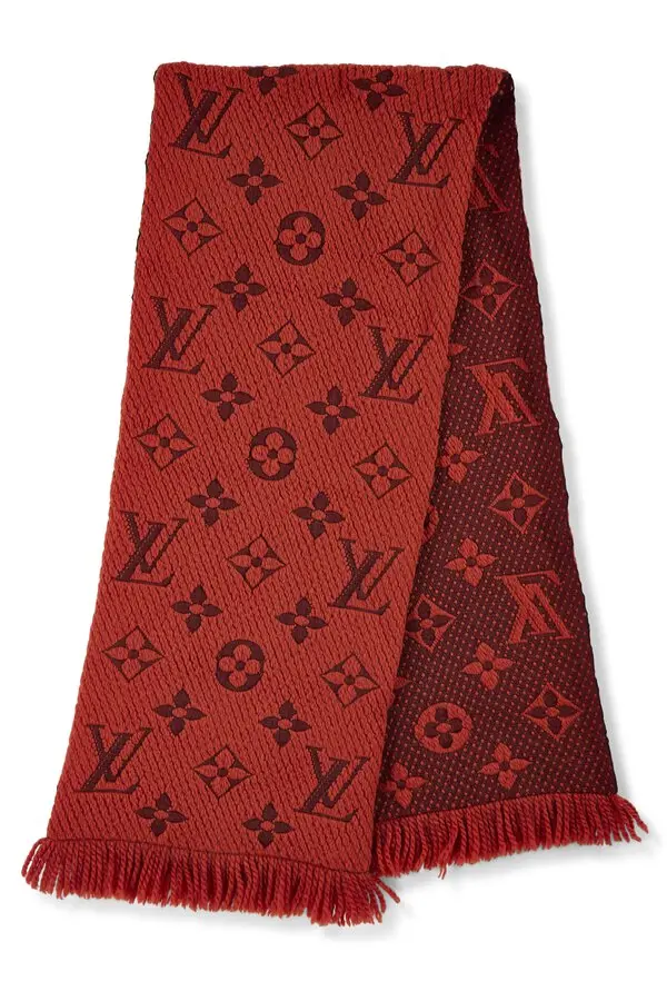 LOUIS VUITTON Wool Logomania Scarf - Orange