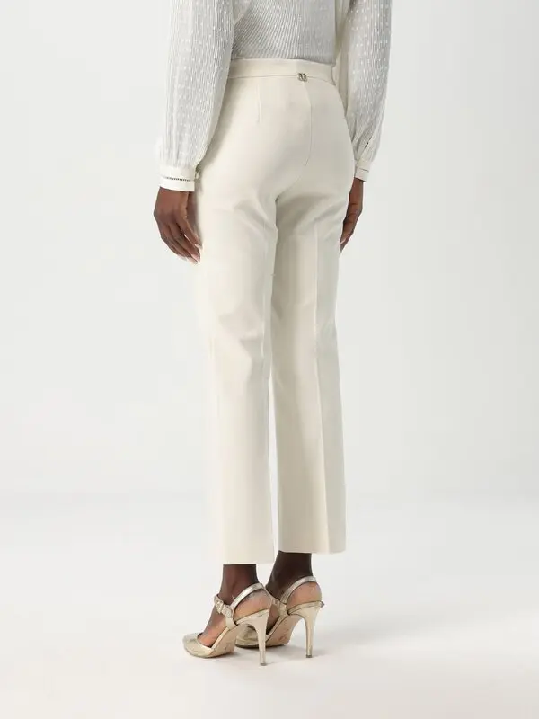TWINSET Tailored Button Detailed Trousers - Pearl
